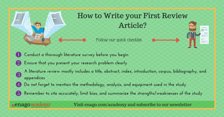 How to Write a Good Scientific Literature Review - Enago Academy
