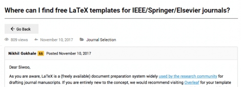 Overleaf: Editable LaTeX Templates for IEEE, Elsevier, and Springer ...