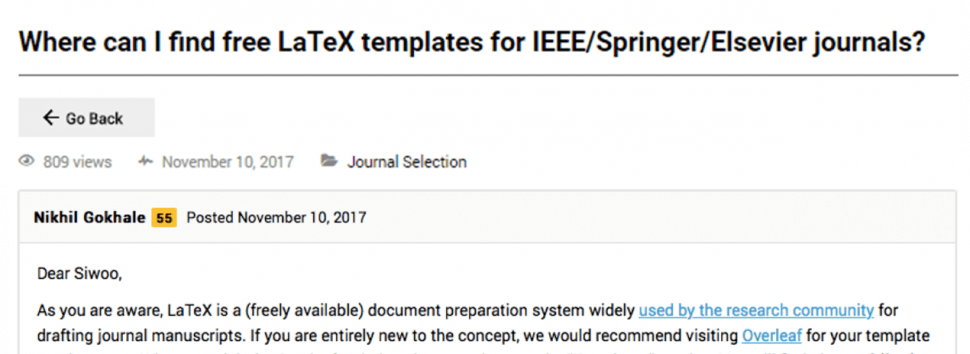Overleaf: Editable LaTeX Templates for IEEE, Elsevier, and Springer ...