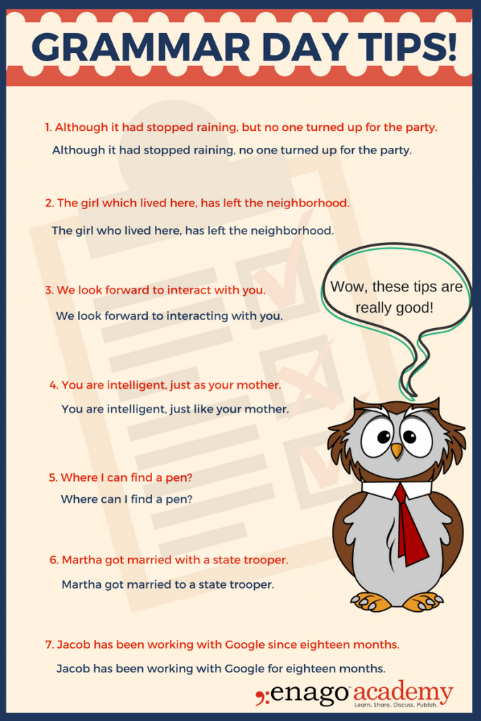 Enago Academy Celebrates the U.S. National Grammar Day - Enago Academy