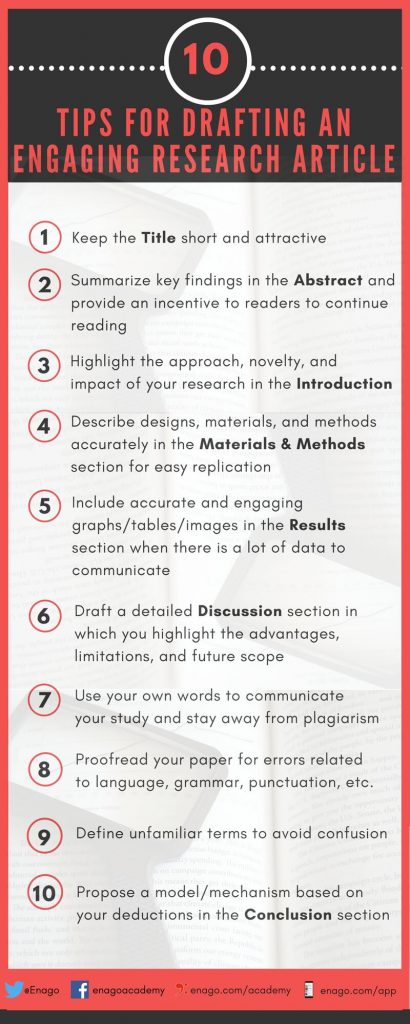 10 Tips for Drafting an Engaging Research Article - Enago Academy