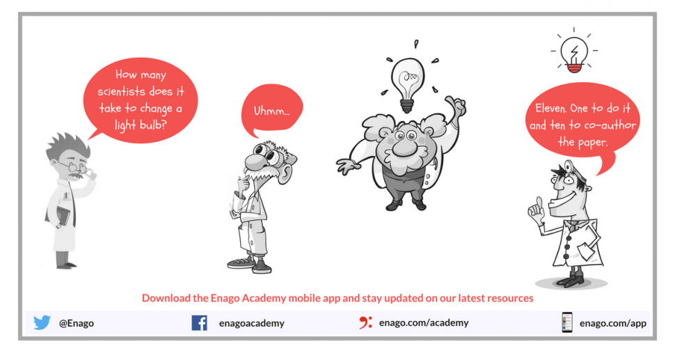 Academic Cartoon on Changing a Light Bulb - Enago Academy