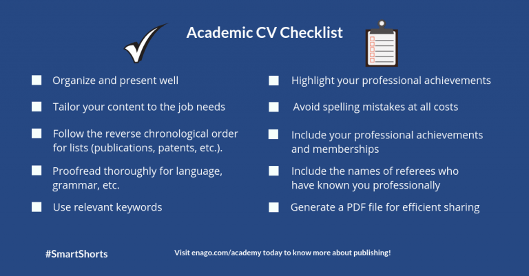 How to Write an Academic CV - Enago Academy