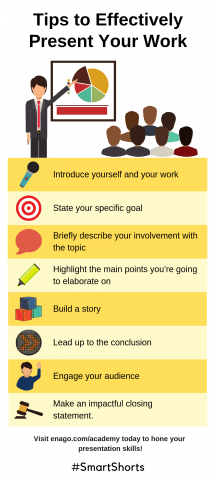 Tips to Effectively Present Your Work - Enago Academy