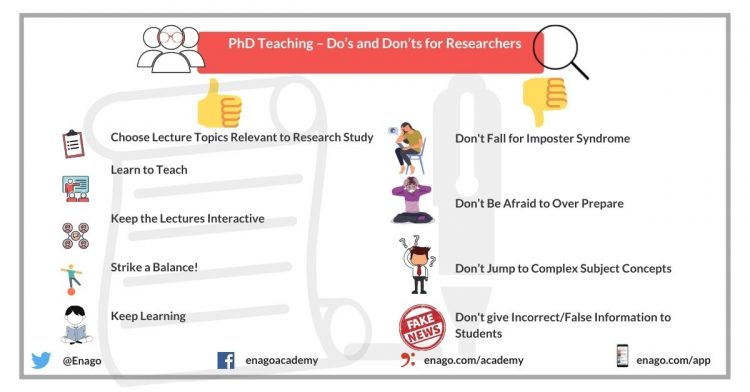 PhD Teaching - Do’s and Don’ts for Researchers - Enago Academy