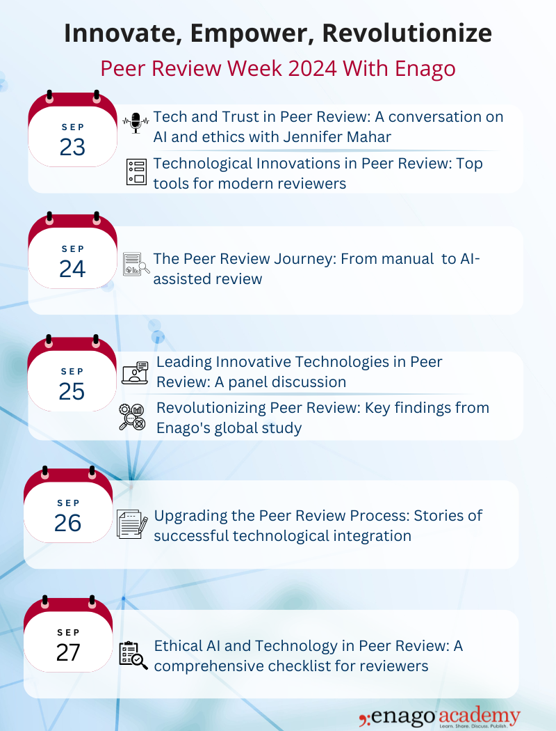 Revolutionize Peer Review Week 2024 with Enago: Embrace Innovation and ...