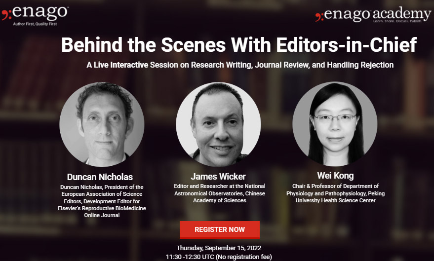 Behind the Scenes with Editors-in-Chief | Enago Events